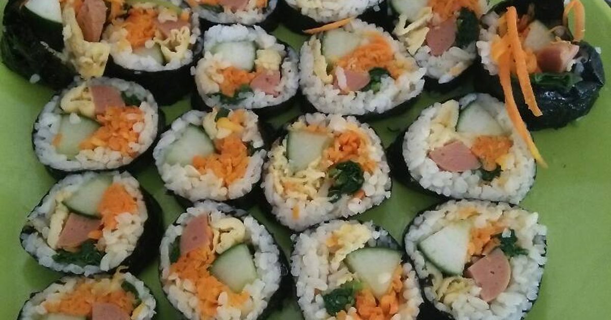 Resep Gimbab (김밥) Homemade oleh Elly - Cookpad