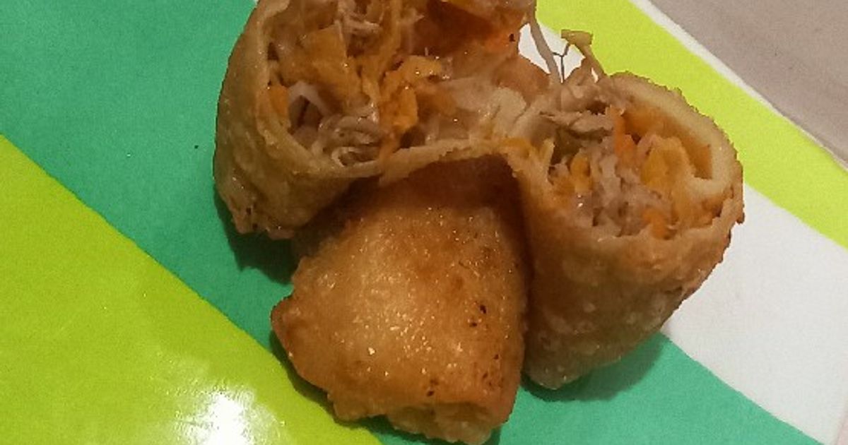 Resep lumpia isi daging dan toge rumahan enak dan mudah - Cookpad