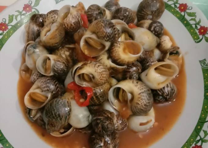 Resep Siput Laut Asam Manis Pedas oleh Kamiltus Sa'ida - Cookpad