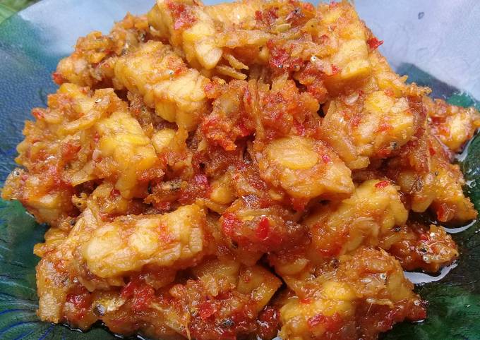 Resep 70. Temri balado (tempe + teri) oleh Dapur Lily - Cookpad