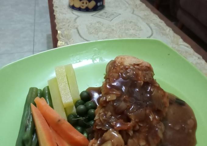 Resep 8. Chicken steak saos teriyaki oleh Devi - Cookpad