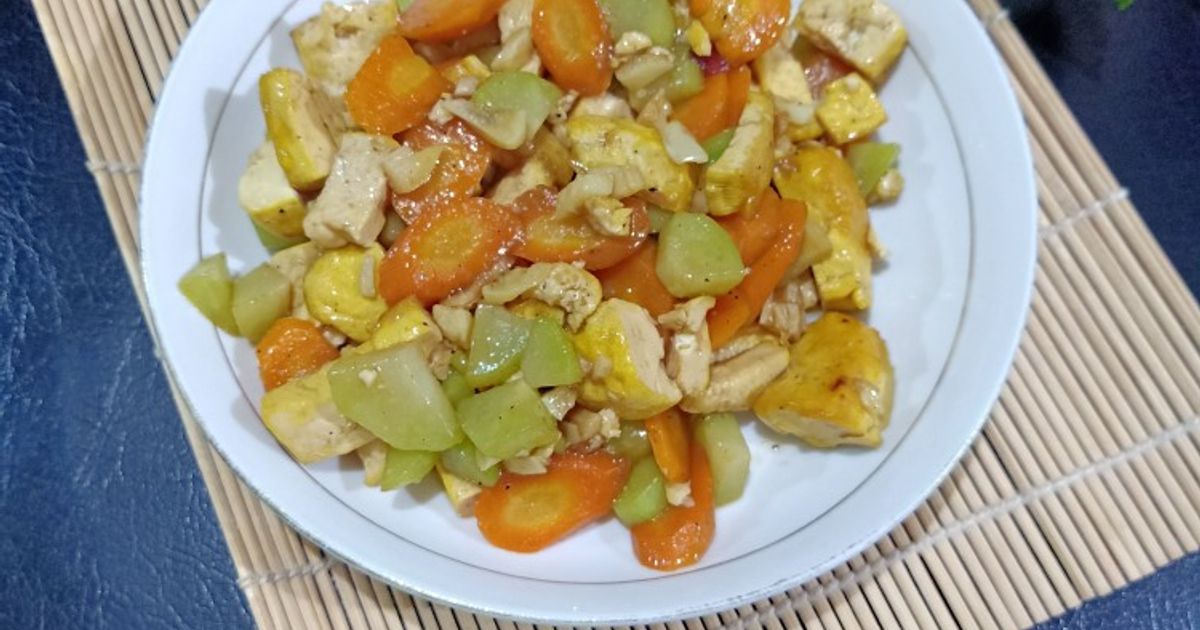 Resep tumis waluh hijau tahu rumahan enak dan mudah - Cookpad