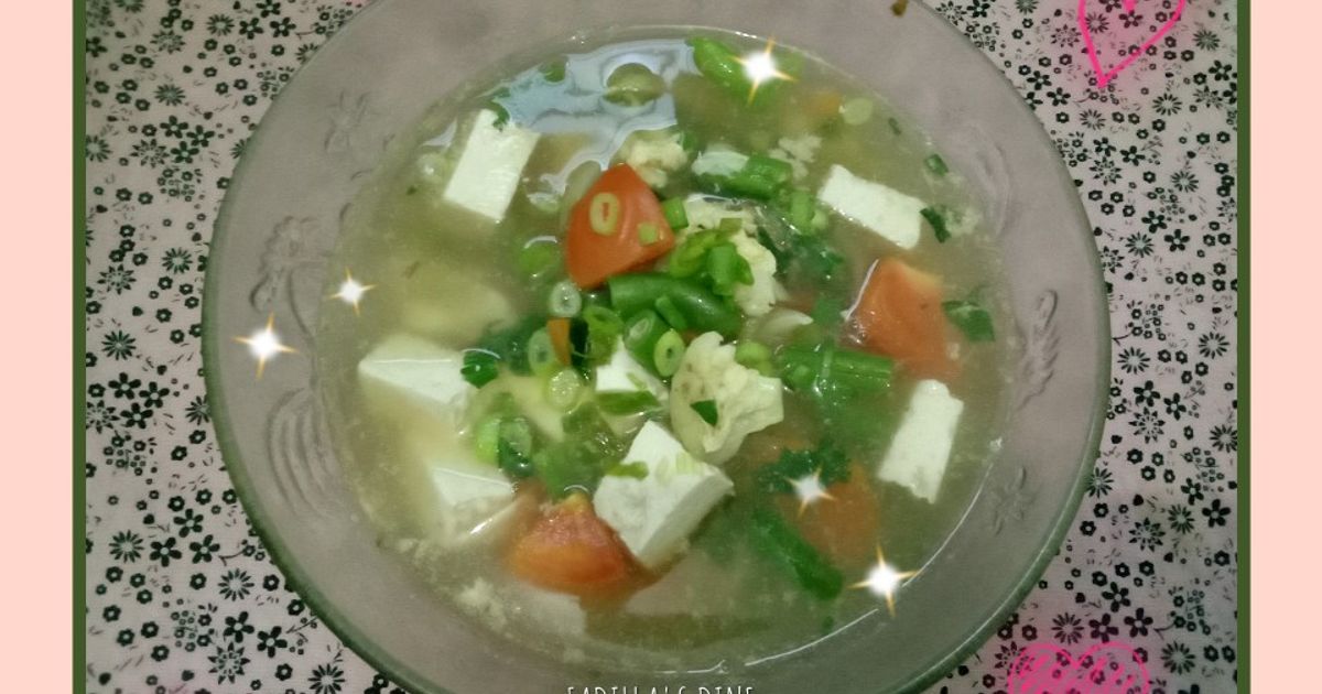 Resep 25. Soup Tahu (Versi 1 Rendah Kalori) oleh Fadilla's Dine - Cookpad