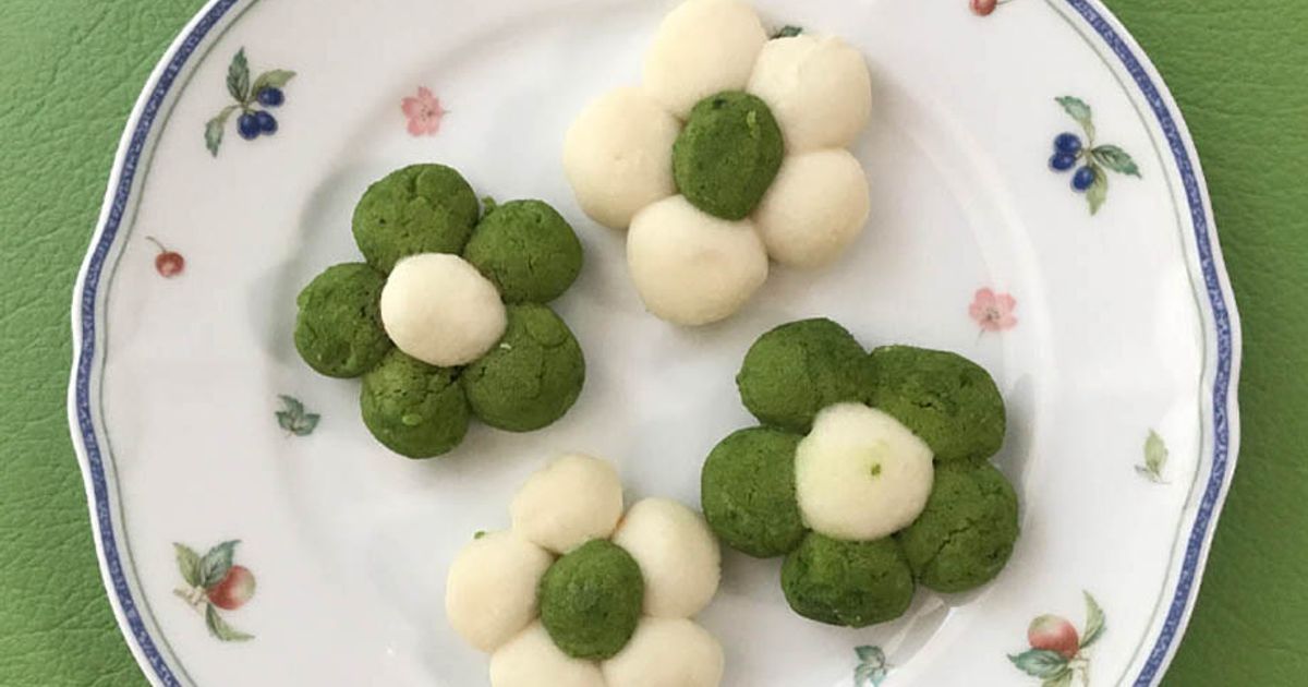 Soft Cookie Like Wagashi With White Bean Jam & Rice Flour Recipe By Yu ...