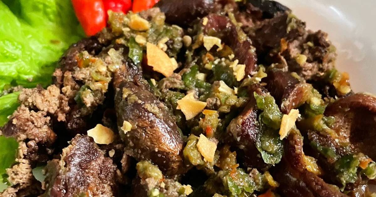 Resep Sambel Korek Jeroan Ayam oleh dpmentari - Cookpad