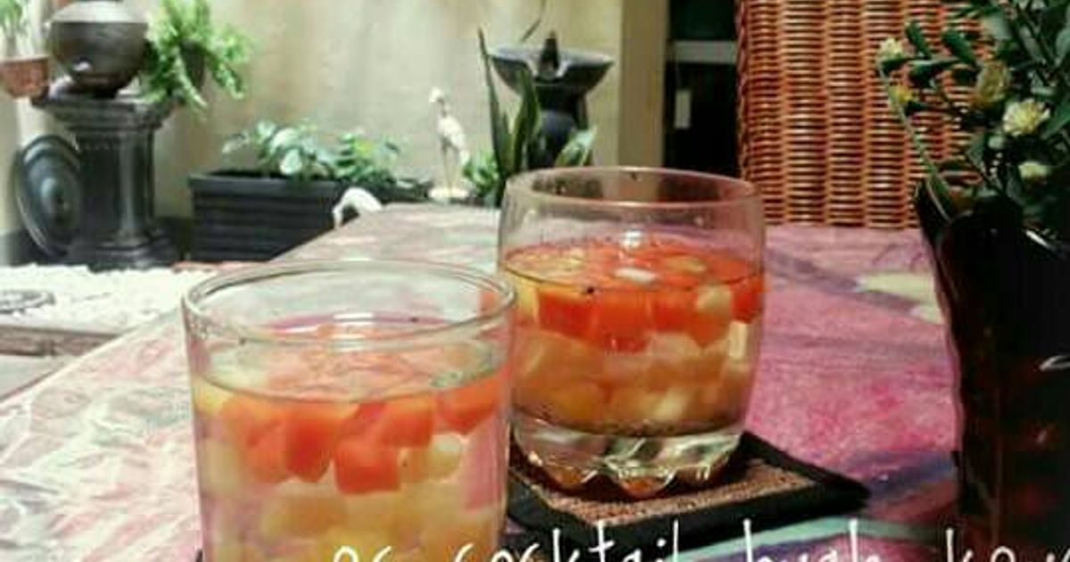 Resep es cocktail buah enak segar rumahan enak dan mudah - Cookpad