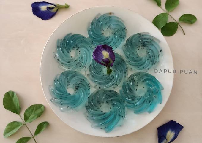 Resep Puding Bunga Telang oleh tutie ichwani - Cookpad