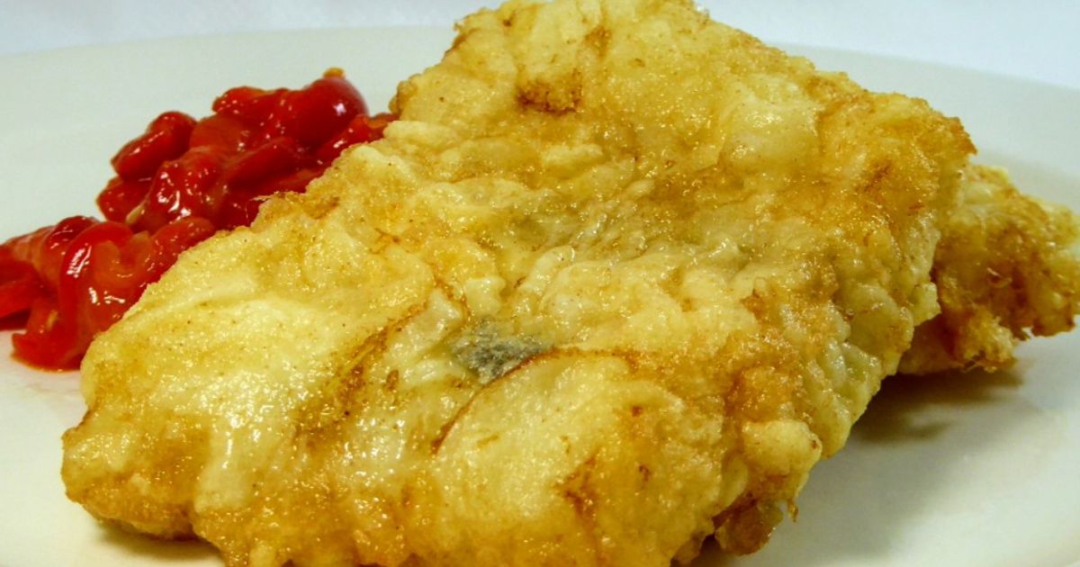 Battered Cod With Roasted Peppers Recipe By M. Carmen