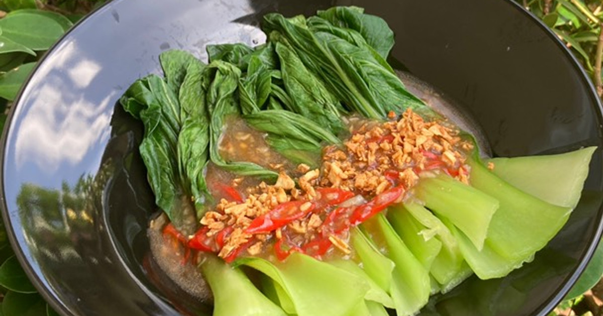 Resep Pakcoy Siram Bawang Putih / Pokcoy Siram Saus Tiram / Tumis ...