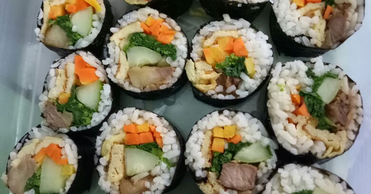 Resep gimbab korea tanpa nori rumahan enak dan mudah - Cookpad