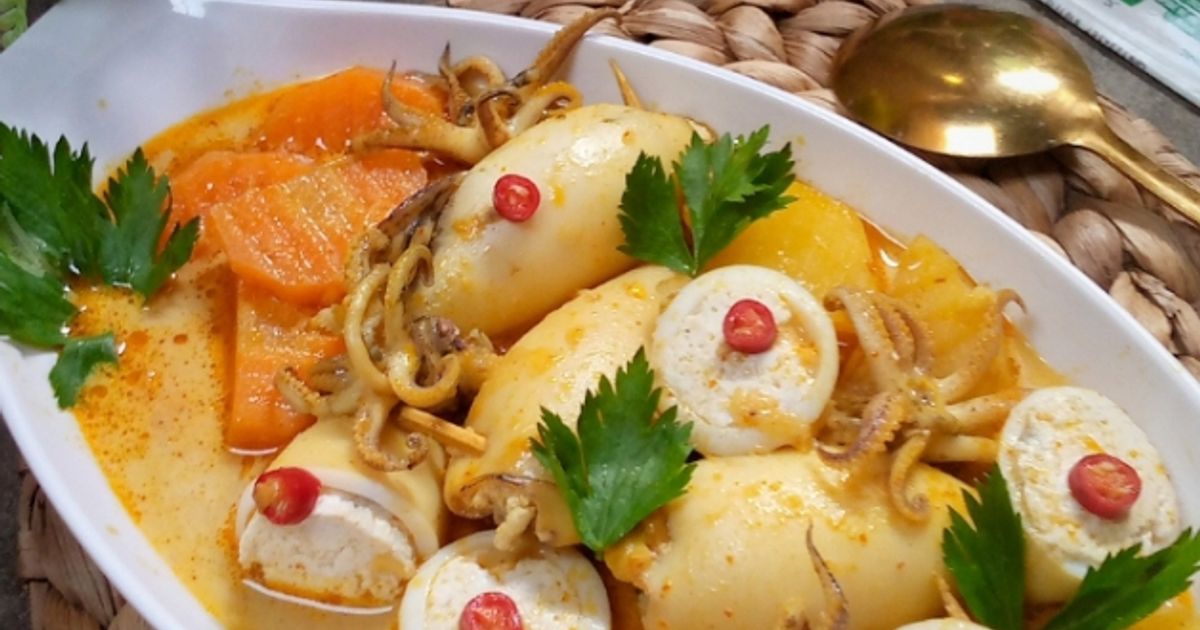 Resep cara membuat sayur cumi isi tahu rumahan enak dan mudah - Cookpad