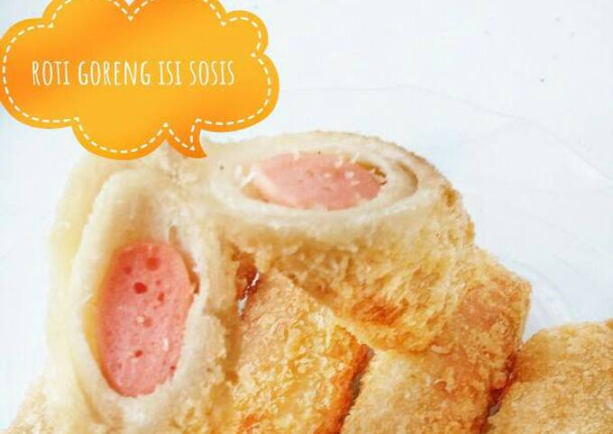 Resep Roti Goreng isi Sosis (Cemilan simpel) oleh sielvia - Cookpad
