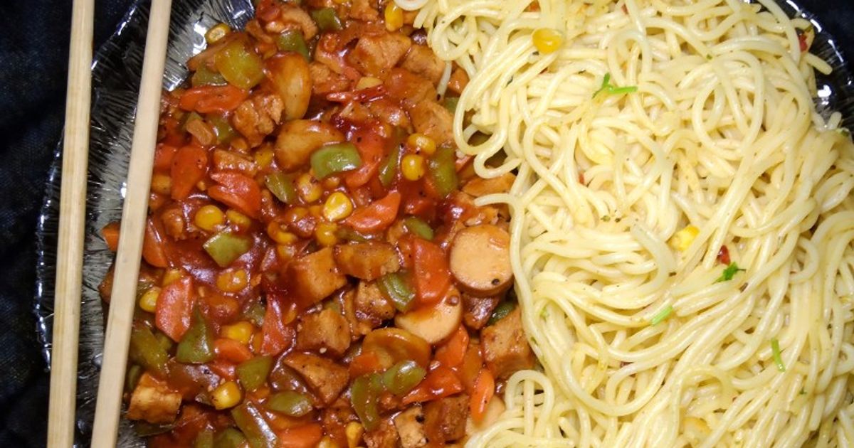 American Spaghetti Platter Recipe by Kiran Asghar - Cookpad
