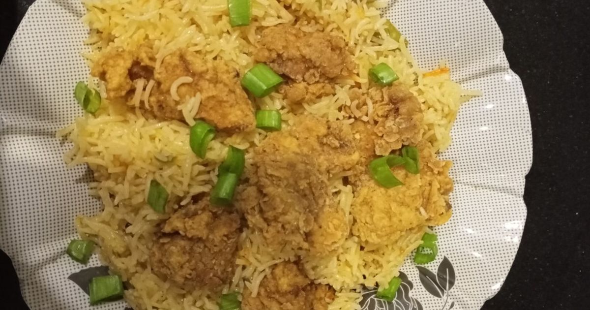 Arabian Rice With Chicken Pops Recipe by Sadia Asif - Cookpad