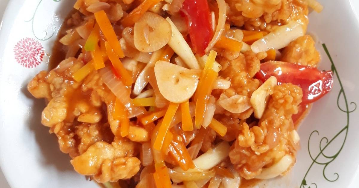 Resep Ayam Koloke Asam Manis oleh Hanum Septiana Dahniar - Cookpad