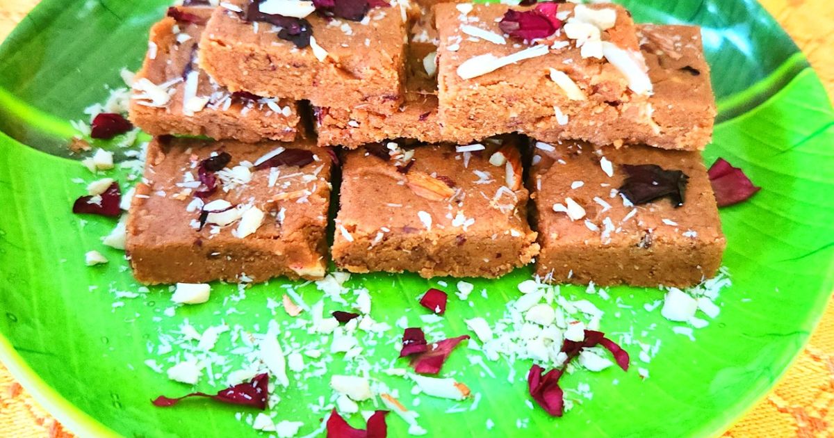 Wheat Flour Rose Dryfruits Gud Papdi / Sukhdi Gujarat Traditional ...