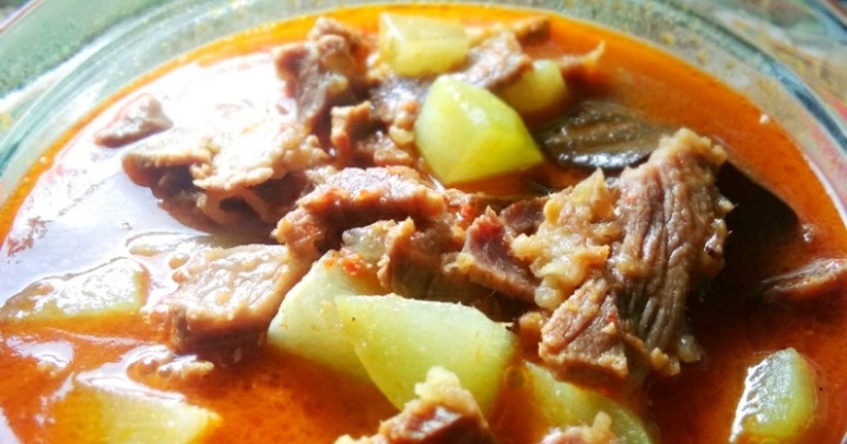 Resep Kari Daging Sapi Mix Labu Siam oleh Nyanyah - Cookpad