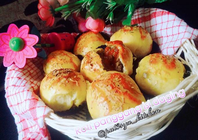 Resep Roti panggang isi daging🍞🍘 oleh Put3sya_kitchen - Cookpad