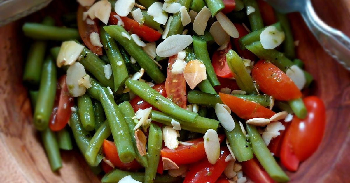 Ensalada De Ejotes Con Jitomates Y Almendras Receta de LuzMa SG- Cookpad
