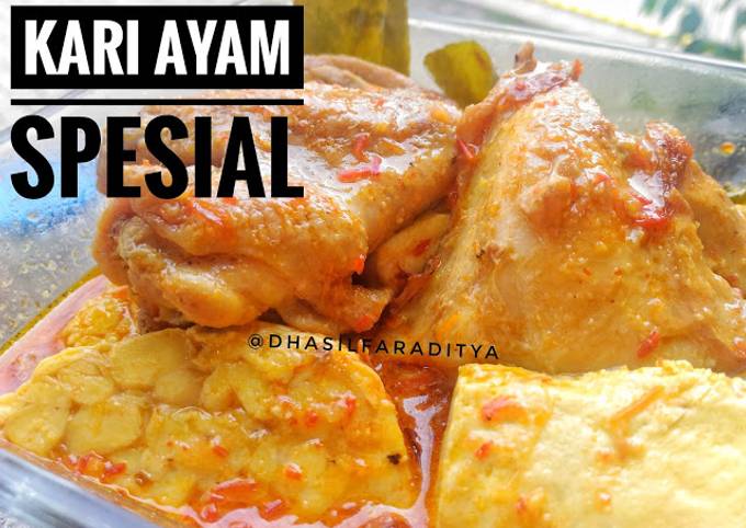 Resep Kare ayam tahu tempe special lebaran mudah oleh Dhasilfa - Cookpad
