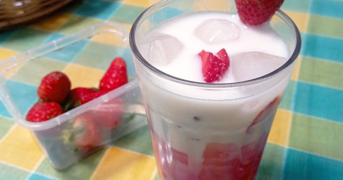 326 resep es strawberry cup enak dan mudah - Cookpad