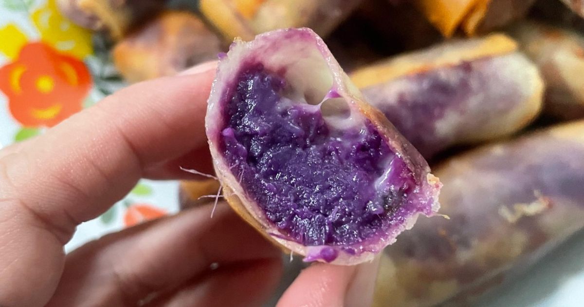 Resep lumpia ubi ungu tanpa coklat rumahan enak dan mudah - Cookpad