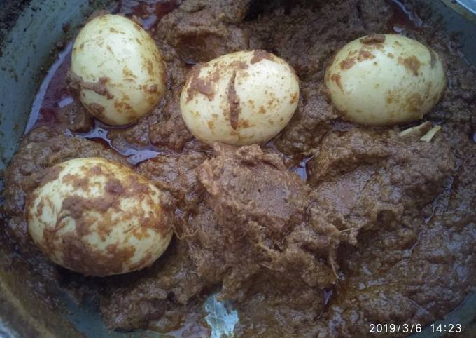 Resep Rendang Telur Daging Rumahan oleh ET - Cookpad