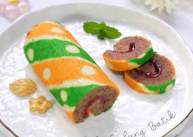 Resep Bolu Gulung Motif Batik oleh i_amallea - Cookpad