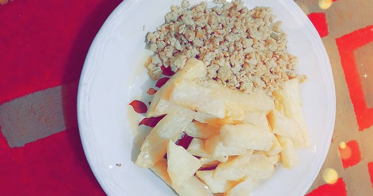 Fried yam with egg girki daga Summy's Enchanting 🍽 - Cookpad