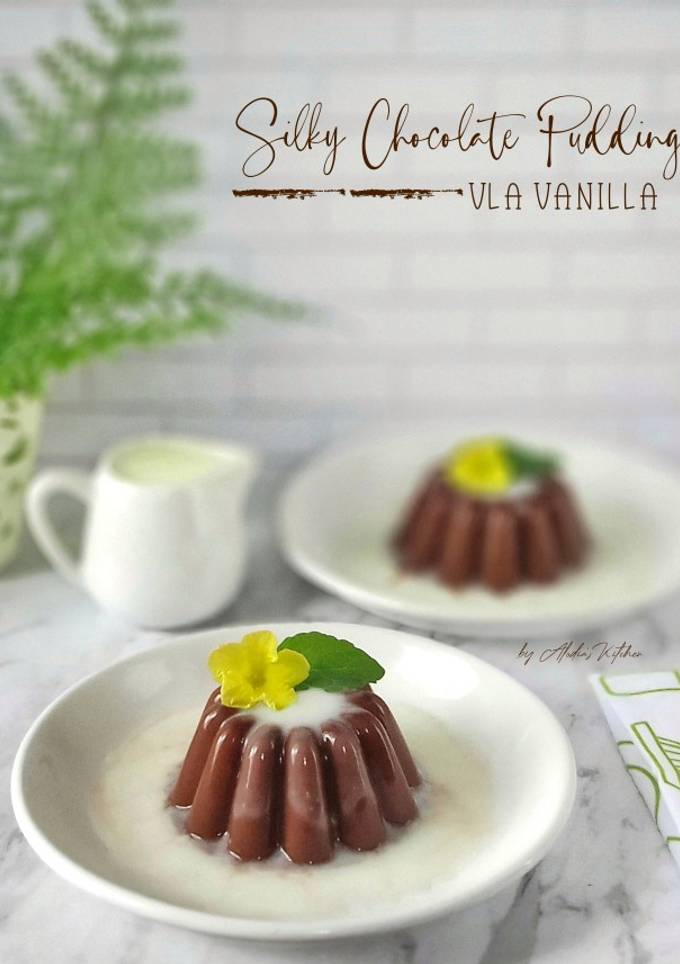 Resep Silky Chocolate Pudding Vla Vanilla oleh Vey Alodia's Kitchen ...
