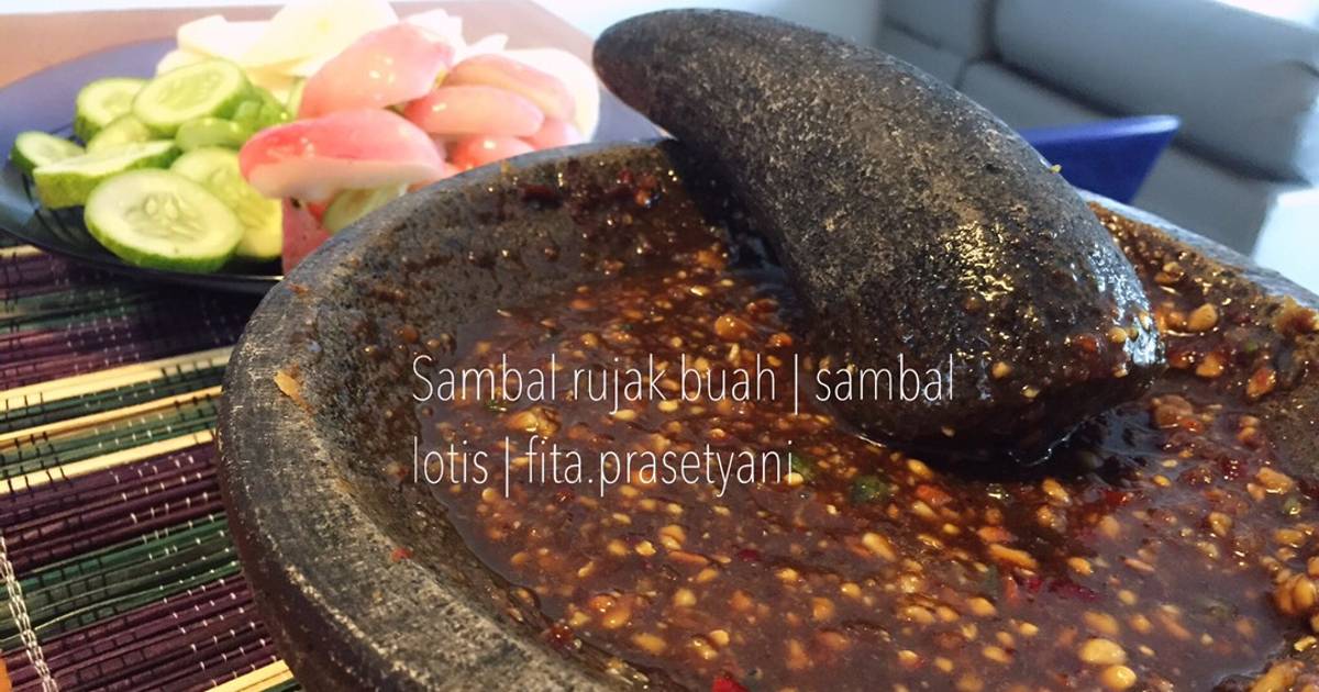 26 resep sambal rujak lotis buah enak dan mudah - Cookpad