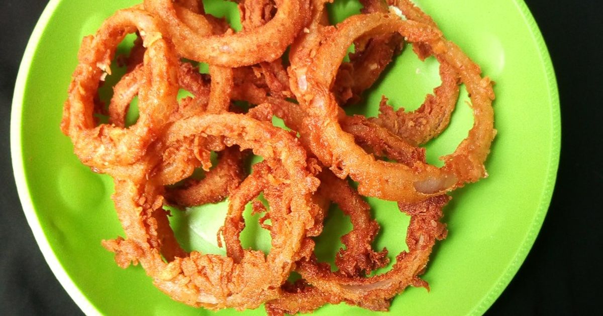 Super Crispy Onion Ring girki daga Meenat Kitchen - Cookpad
