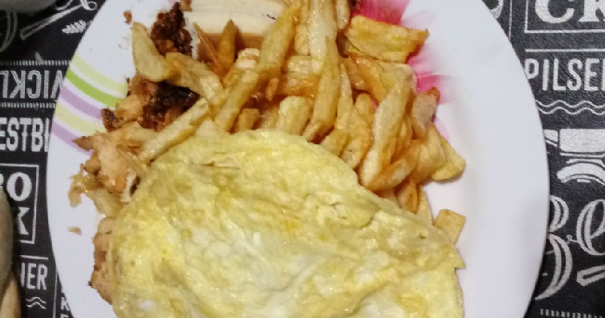 Revuelto De Pollo Con Fritas Receta de gloria valiente- Cookpad