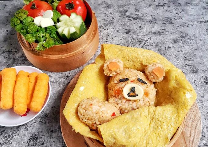 Resep Bento Nasi Goreng Rilakuma oleh Dina_Khansa - Cookpad