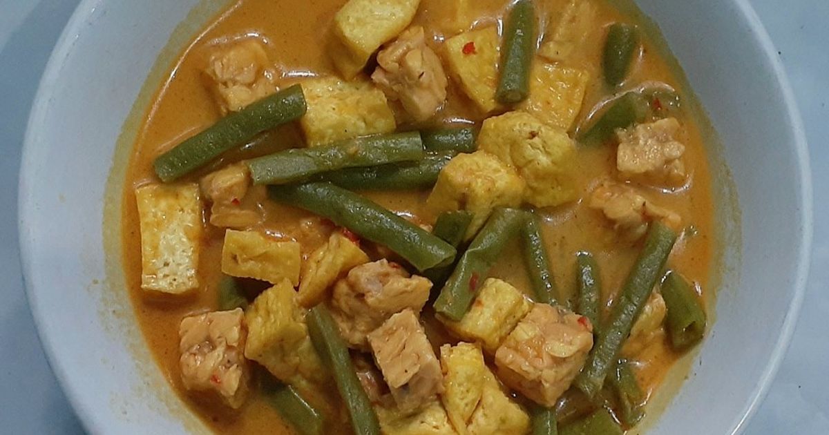 Resep tahu kuning kacang panjang kuah santan rumahan enak dan mudah ...