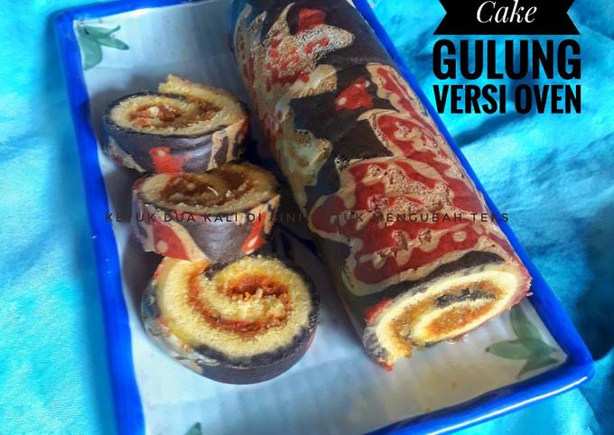 Resep Batik Cake Gulung Versi Oven oleh Mey's Cila - Cookpad