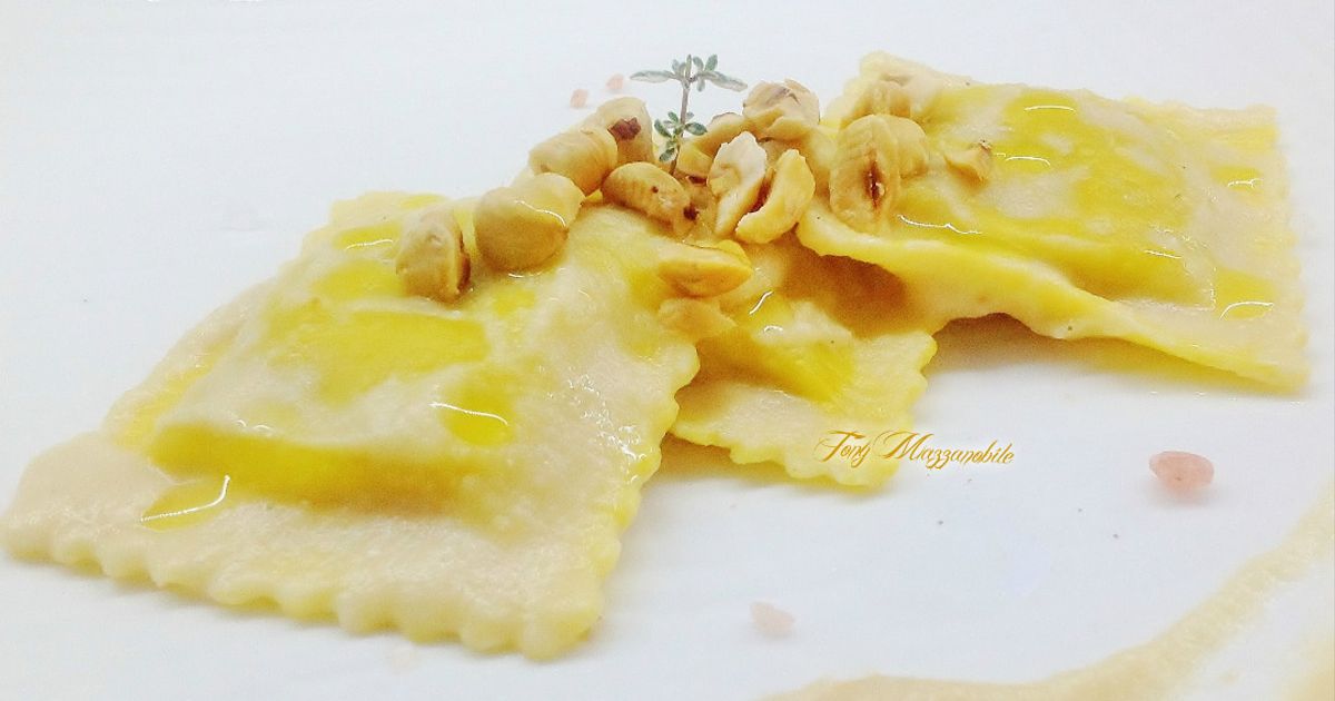 Ricetta Agnolotti Al Brasato Con Nocciole Piemonte Igp, Mantecato Con ...