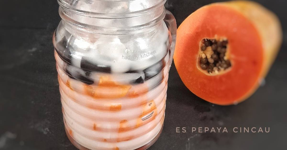 Resep Es Pepaya Cincau oleh Hadleny Kitchen - Cookpad