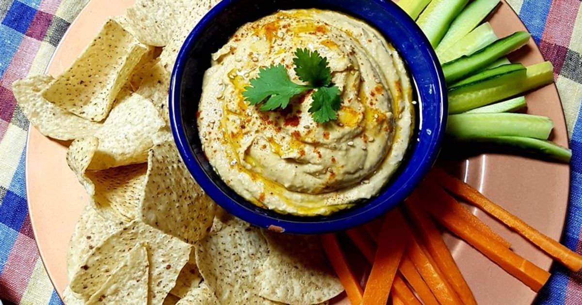 Hummus Tradicional Con Crudités Y Nachos Receta de Foodme_NoeliaCarrion
