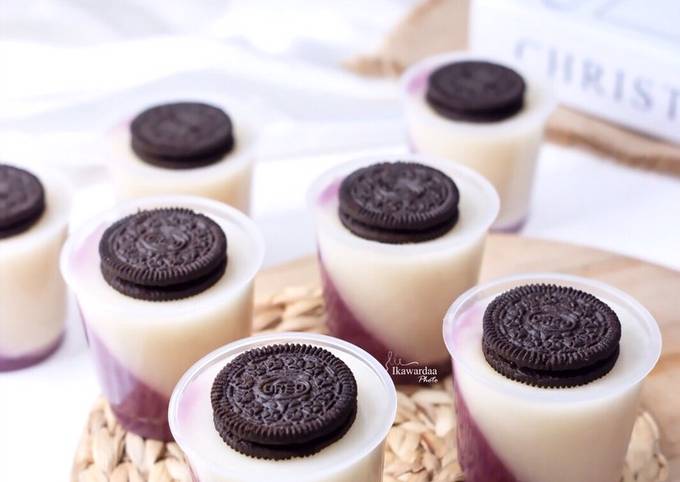 Resep Puding Taro Keju Oreo oleh Ika Wardani - Cookpad