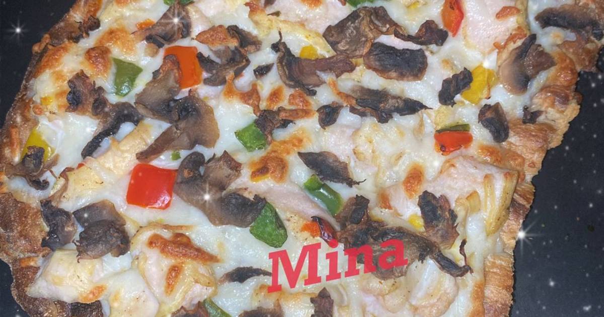 طرز تهیه پیتزا فوری روی نان بربری ساده و خوشمزه توسط Mina Dmr کوکپد