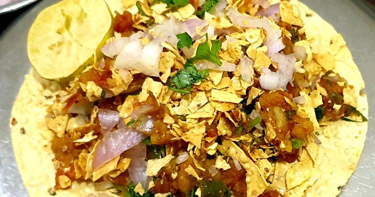 पापड़ चूरी चाट (papad churi chaat recipe in Hindi) रेसिपी बनाने की विधि ...