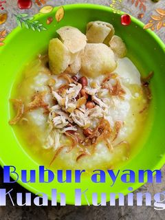 Resep Bubur Ayam Kuah Kuning oleh 💝Angelic💝 - Cookpad