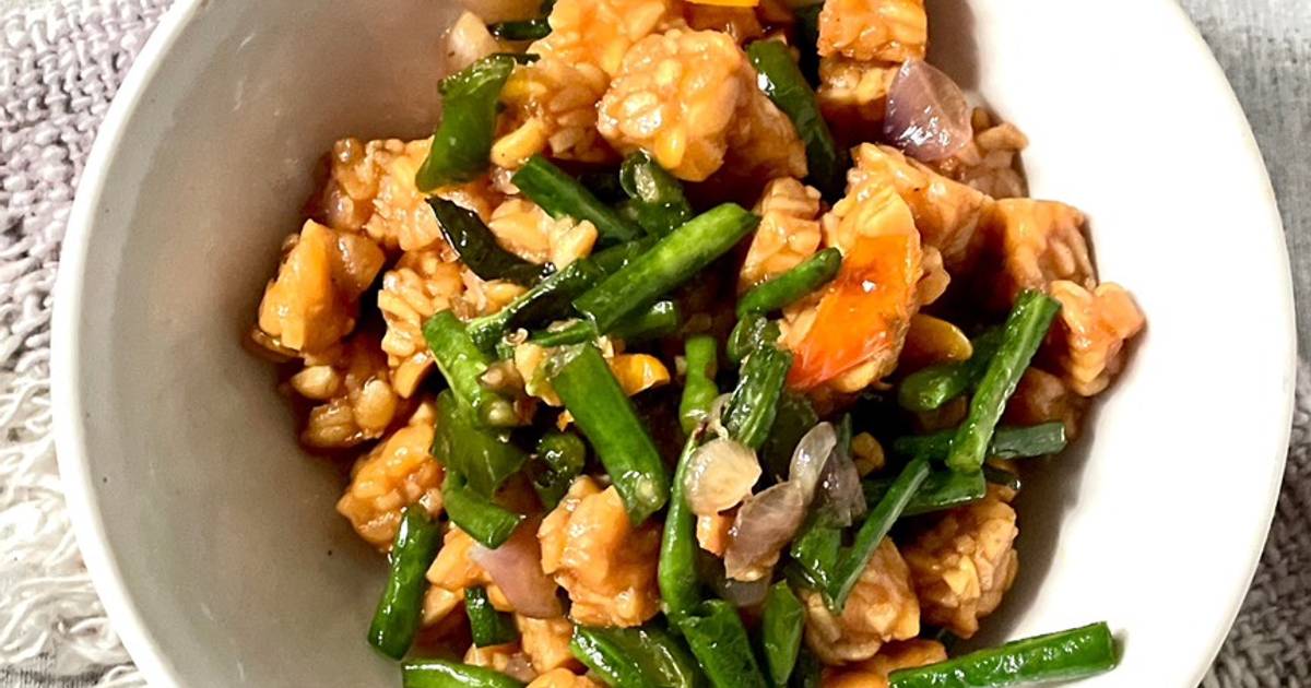 Resep Oseng Tempe Kacang Panjang oleh anif agustina - Cookpad