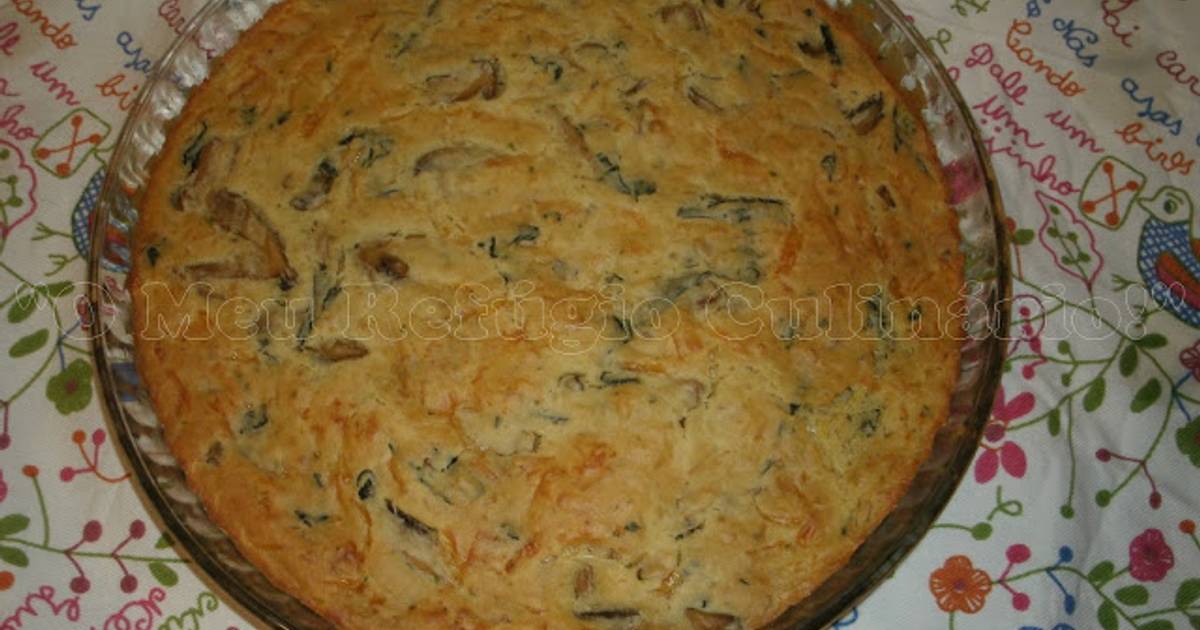 Tarte Salgada de Espinafres e Cogumelos Receita por Mary Soliani - O ...