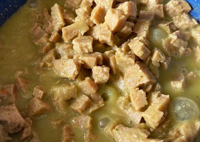 Soya en salsa verde Receta de Ana Laura Arias- Cookpad