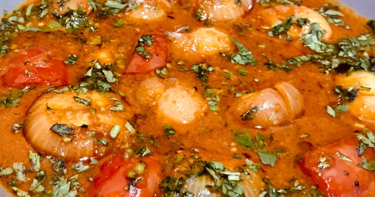 Baby Onions In Tomato Gravy Recipe by Ela Grover - Cookpad