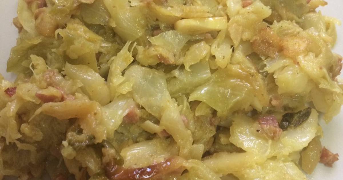 Col salteada con jamón y curry Receta de Martíviri- Cookpad