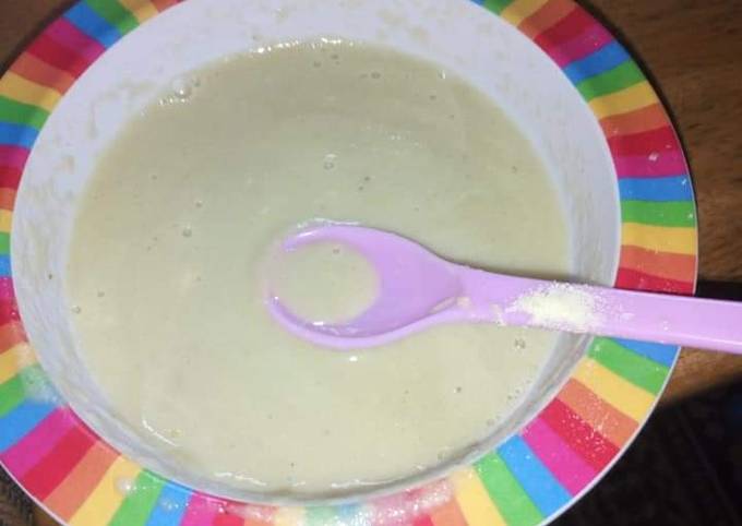 Rice and banana puree Recipe by Vicky - Cookpad