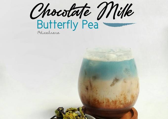 Resep Chocolate Milk Butterfly Pea oleh Dieah Rara - Cookpad